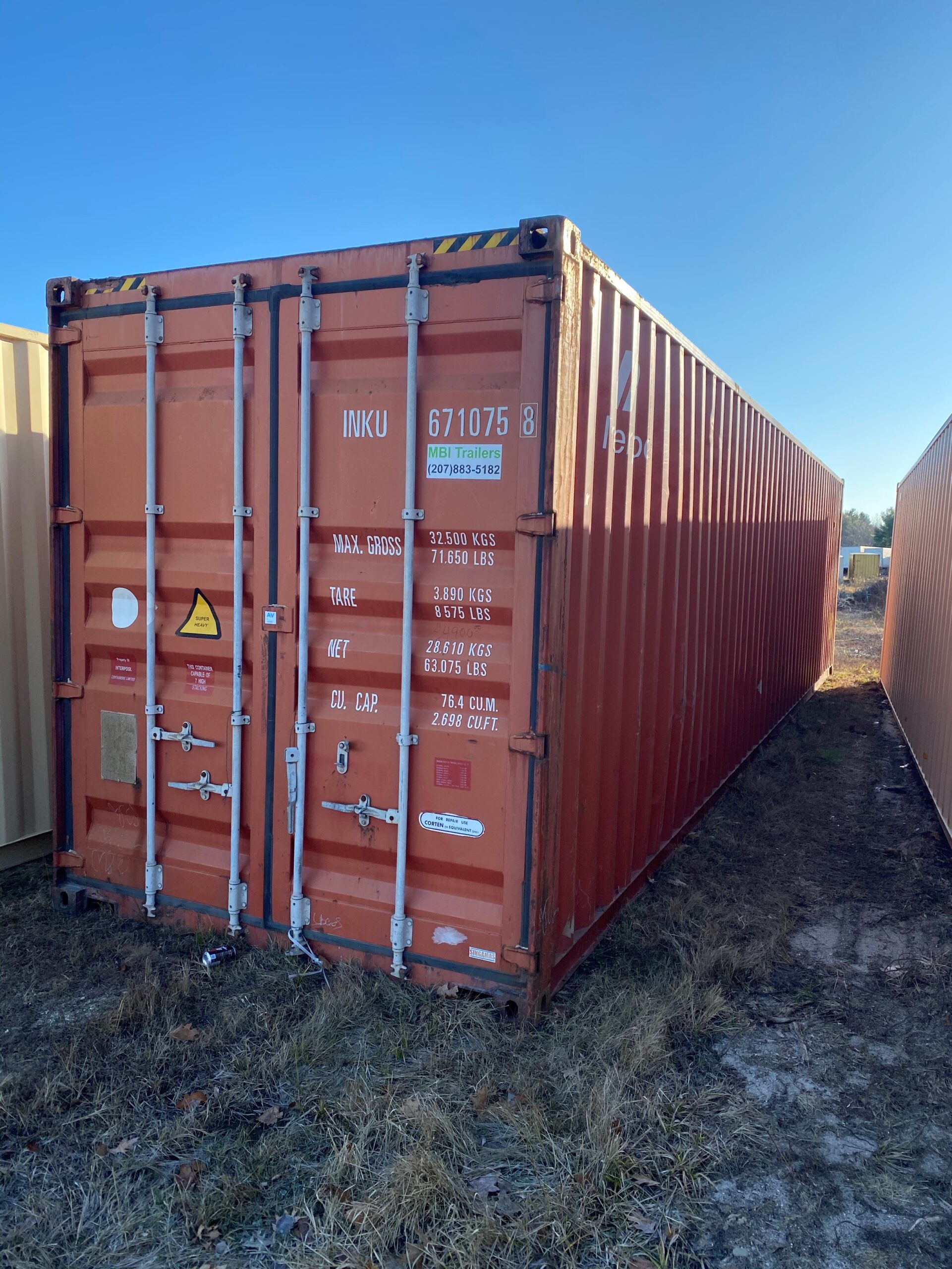 40 HC Used Containers MBI Trailers